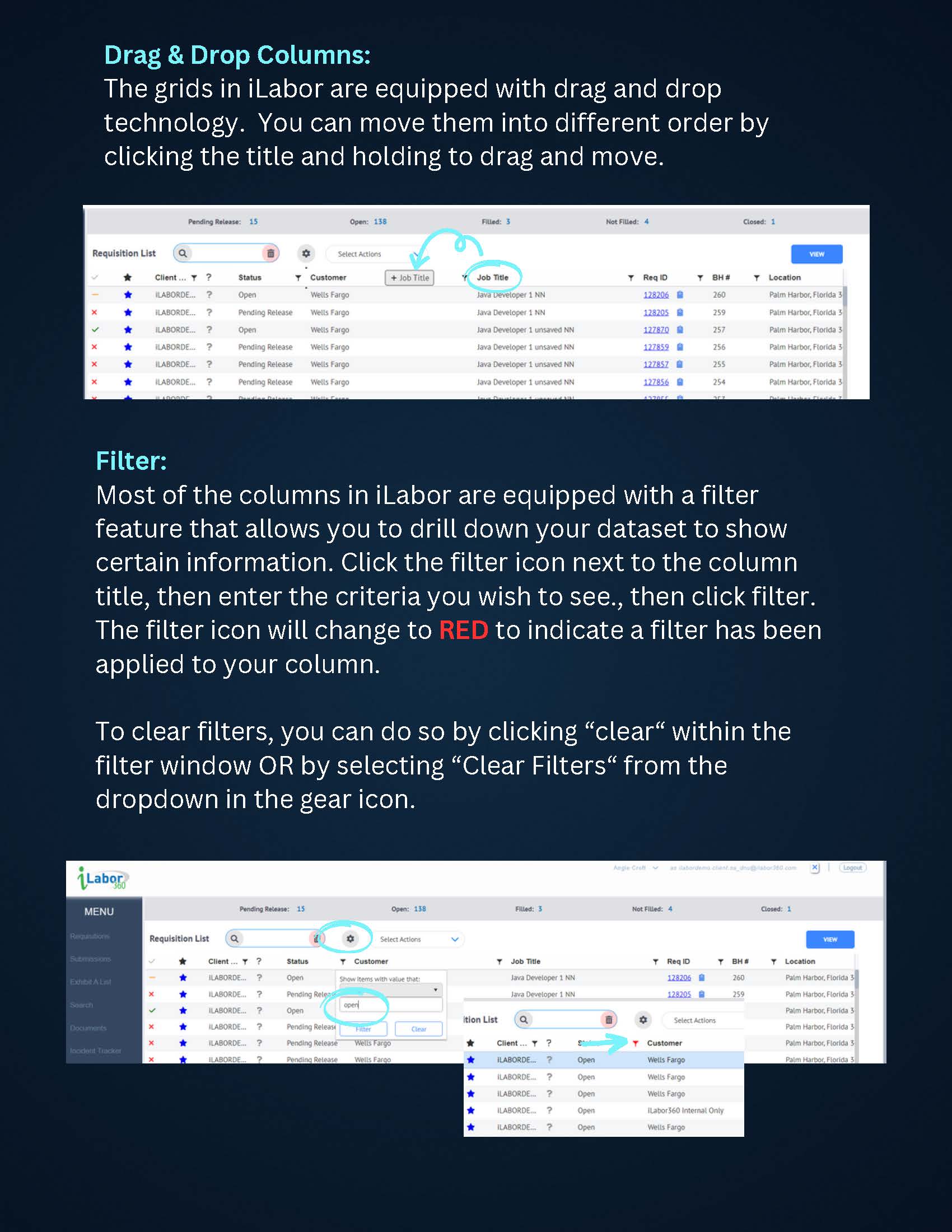 How to customize your grid in iLabor – iLabor